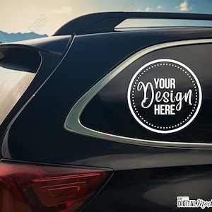 Car Window Decal Mockup: Auto Sticker Display (digital JPG IMAGE) - Etsy