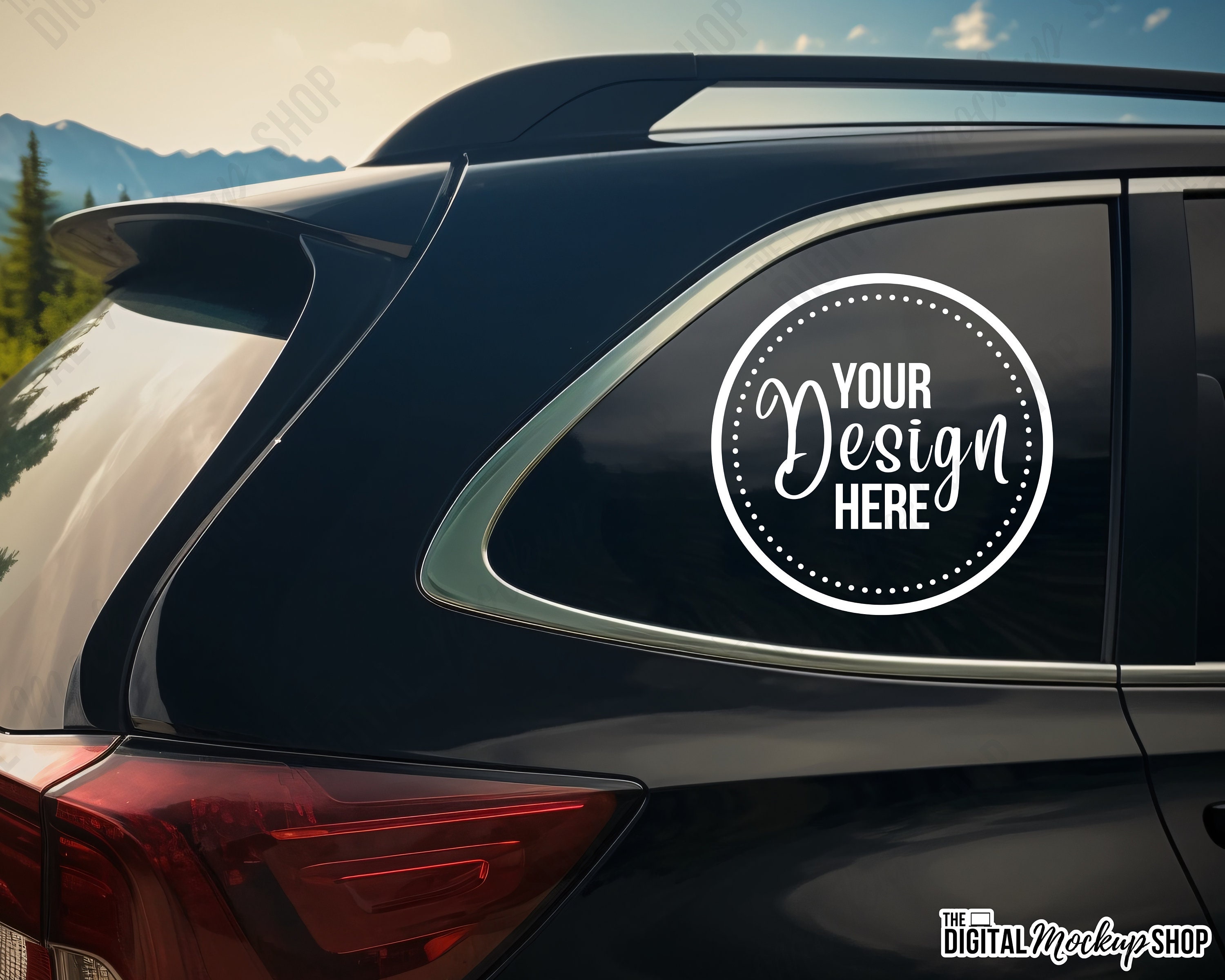 Car Window Mockup Car Sticker Mockup Rear Window Mockup Car Decal ...