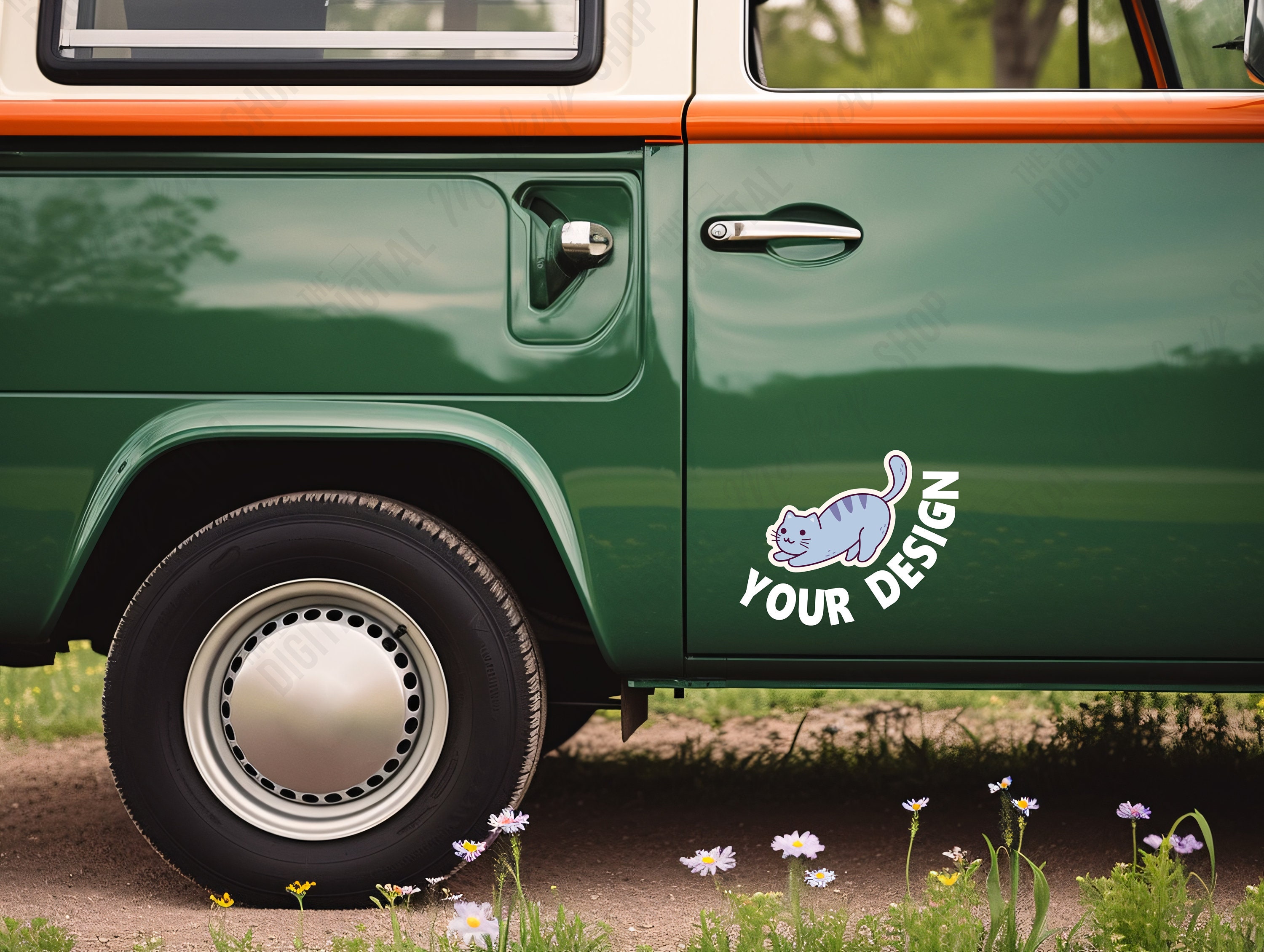 Car Sticker Mockup Van Mockup Vehicle Mockup Minivan Mockup Car Decal ...