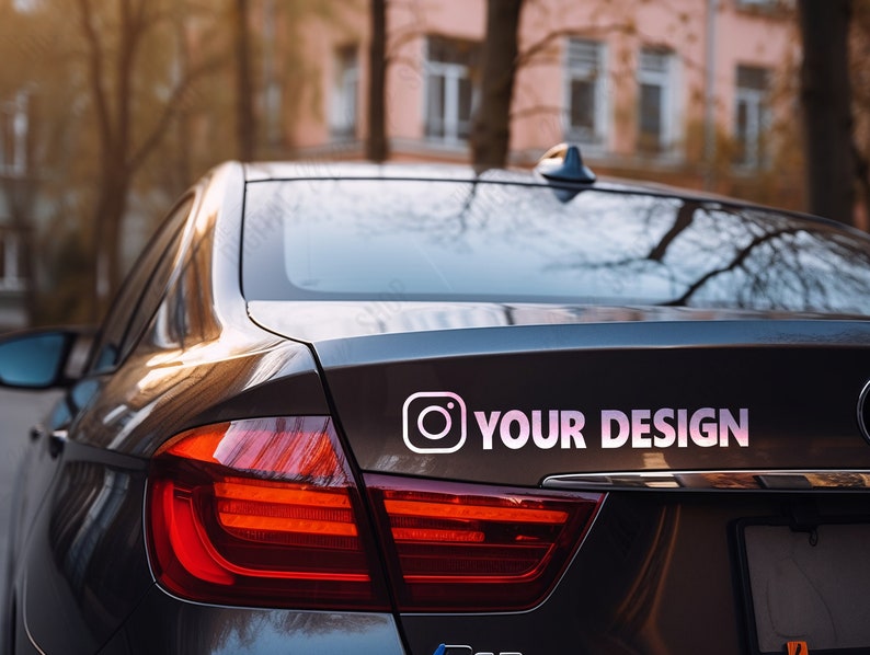 Car Sticker Mockup Bumper Sticker Mockup Round Sticker - Etsy