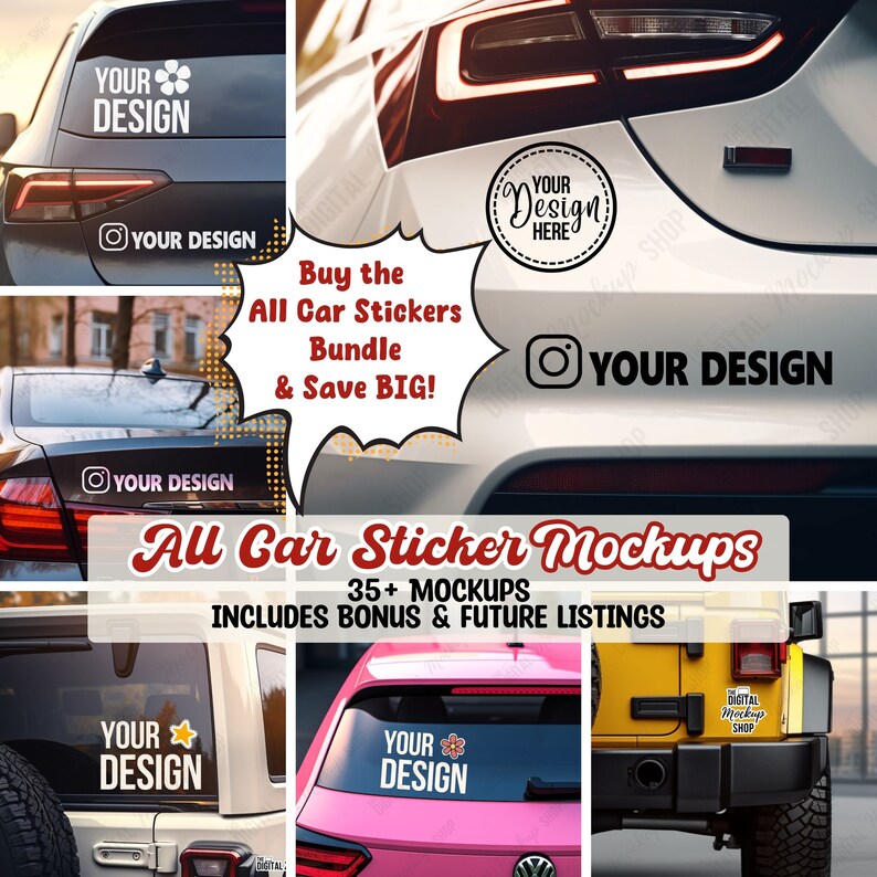 Car Sticker Mockup Decal Sticker Mockup Jeep Mockup SUV - Etsy