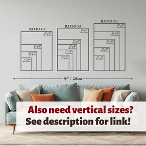 Horizontal Wall Art Size Guide | Horizontal Canvas Sizes | Cm Inch Size ...