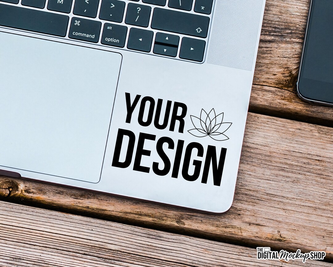 Laptop Sticker Mockup: Decal Design Display (digital JPG IMAGE) - Etsy