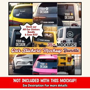 Car Sticker Mockup | Bumper Sticker Mockup | Jeep Mockup | SUV Mockup ...