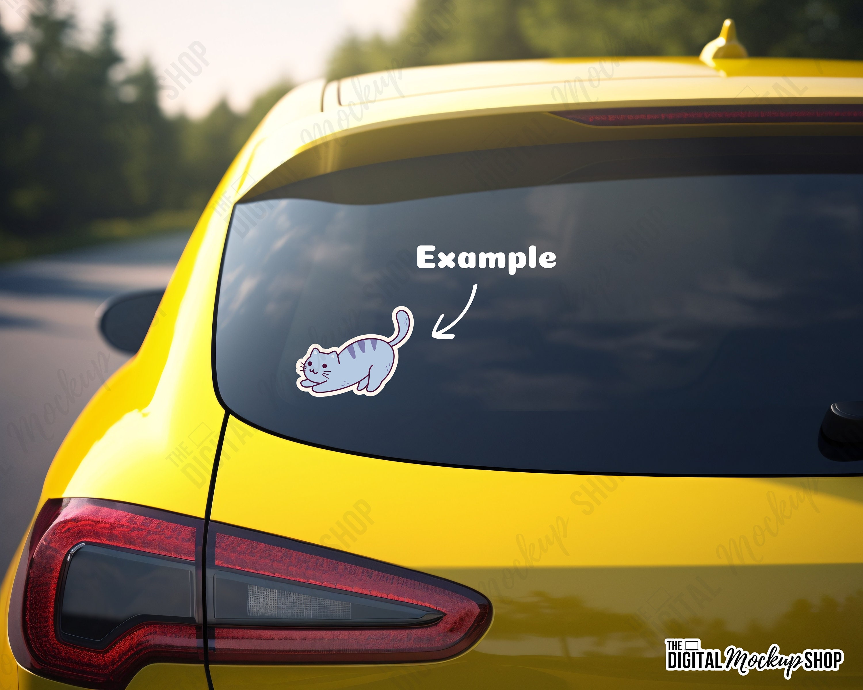 Car Window Decal Mockup: Auto Sticker Design (digital JPG) - Etsy