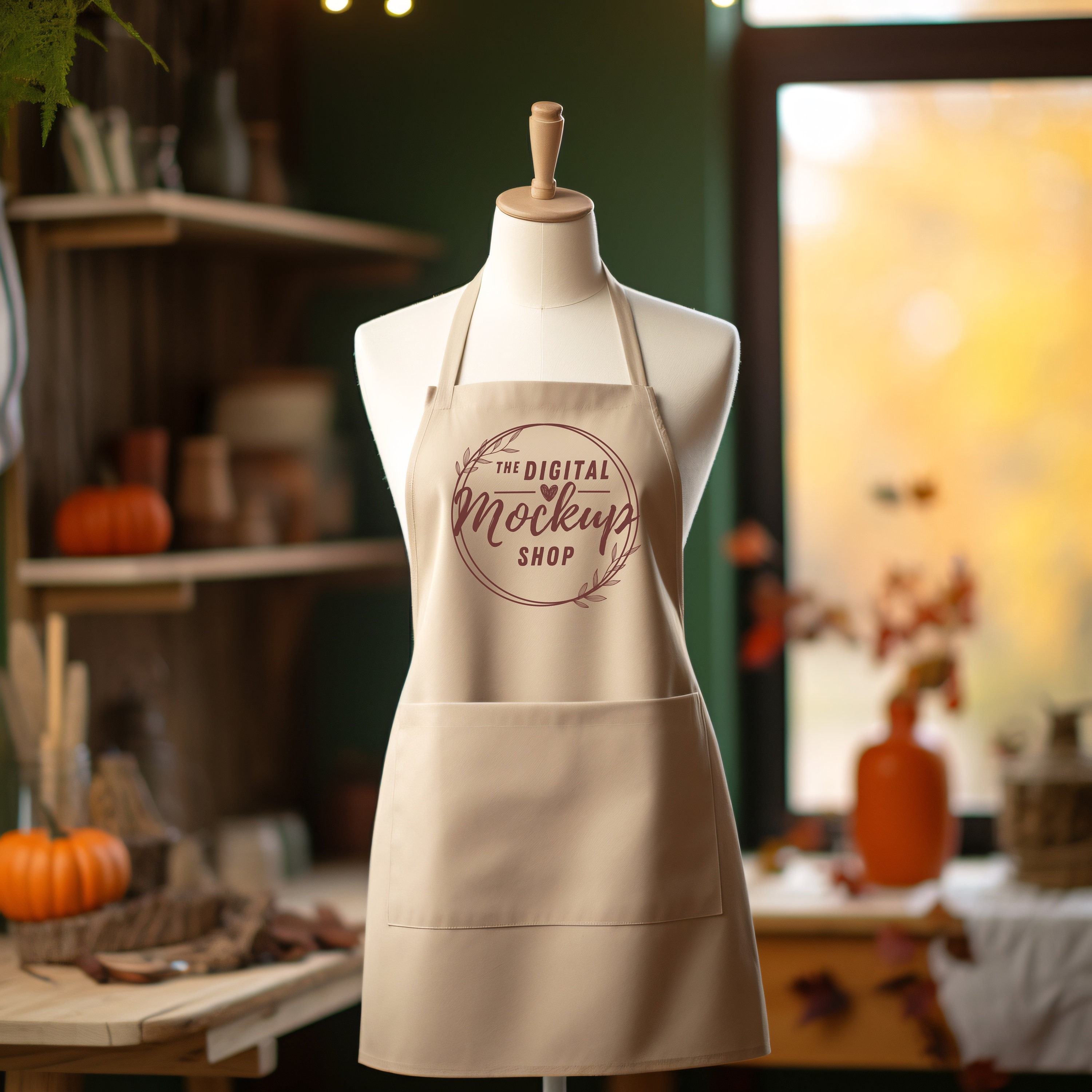 Sand Apron Mockup Beige Kitchen Apron Mockup Chef Apron - Etsy