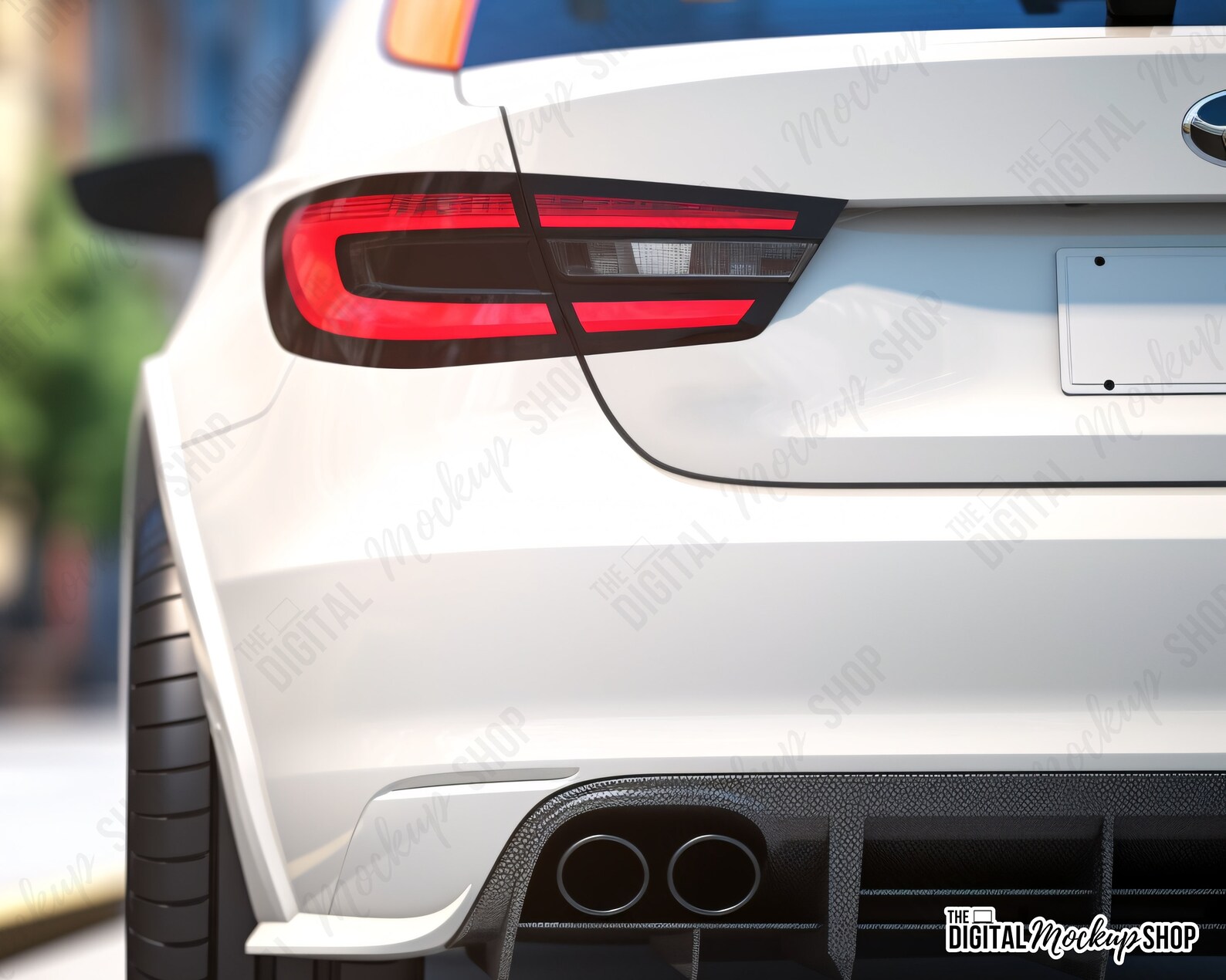 Car Sticker Mockup Bumper Sticker Mockup Round Sticker Mockup Car Decal ...