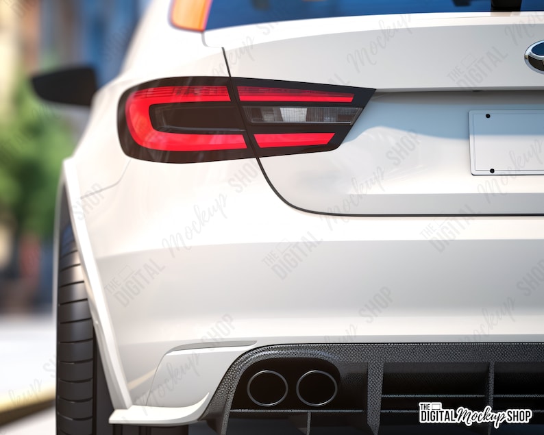 Car Sticker Mockup Bumper Sticker Mockup Round Sticker Mockup Car Decal ...