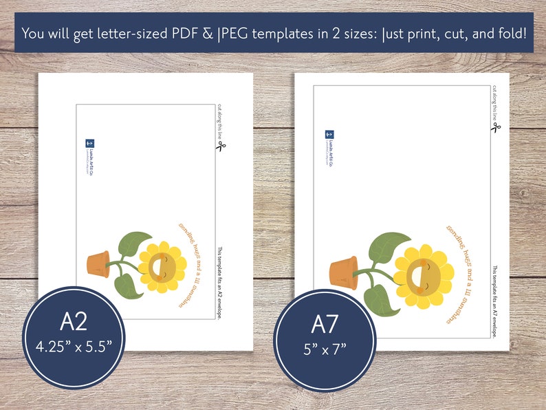 Printable Sunflower Thinking of You Card | Digital Friendship Card ...