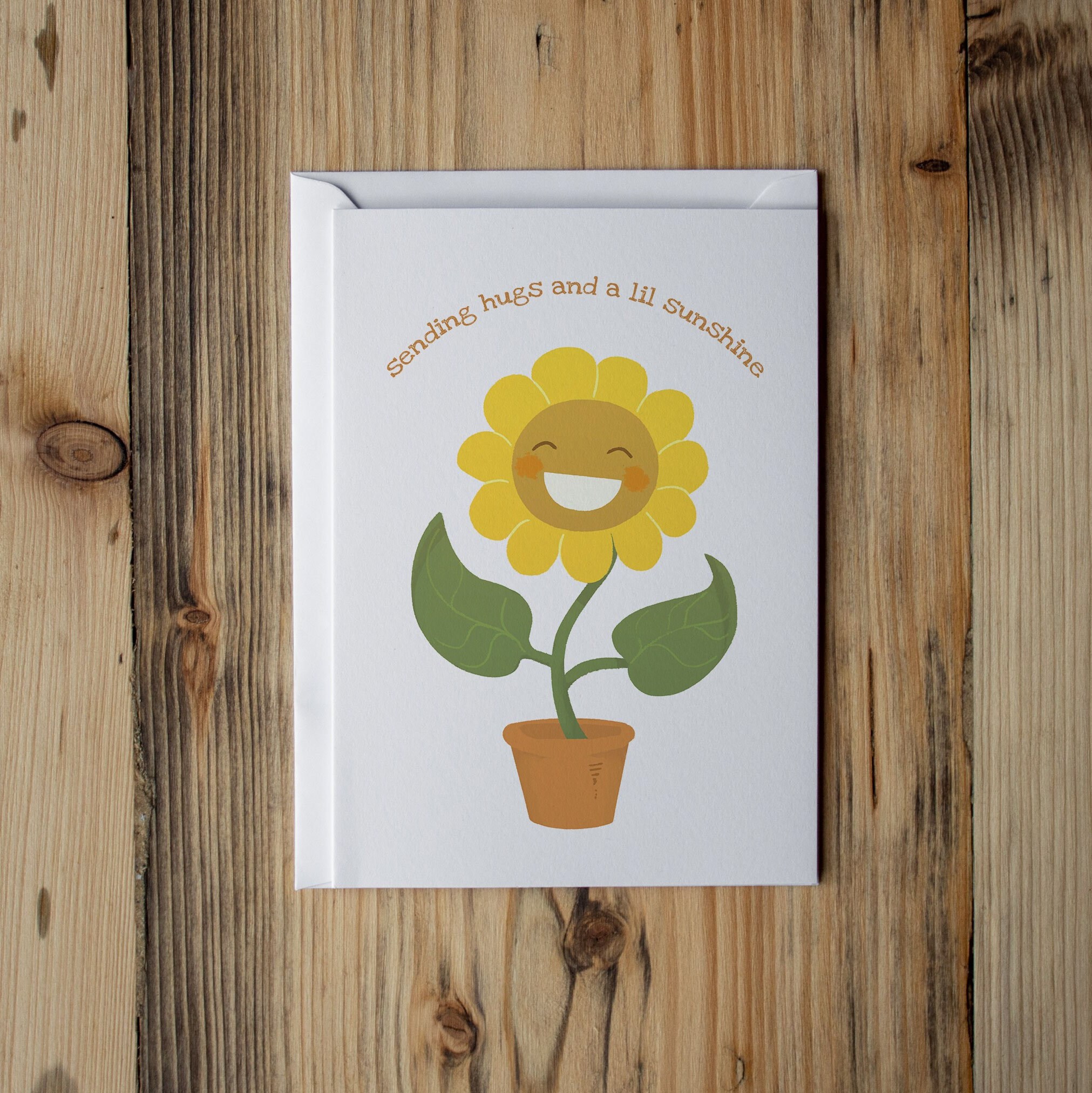 Printable Sunflower Thinking of You Card Friendship Card Digital ...
