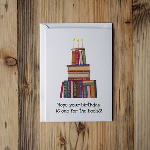 Printable Book Cake Birthday Card | Digital Greeting Card | Instant ...