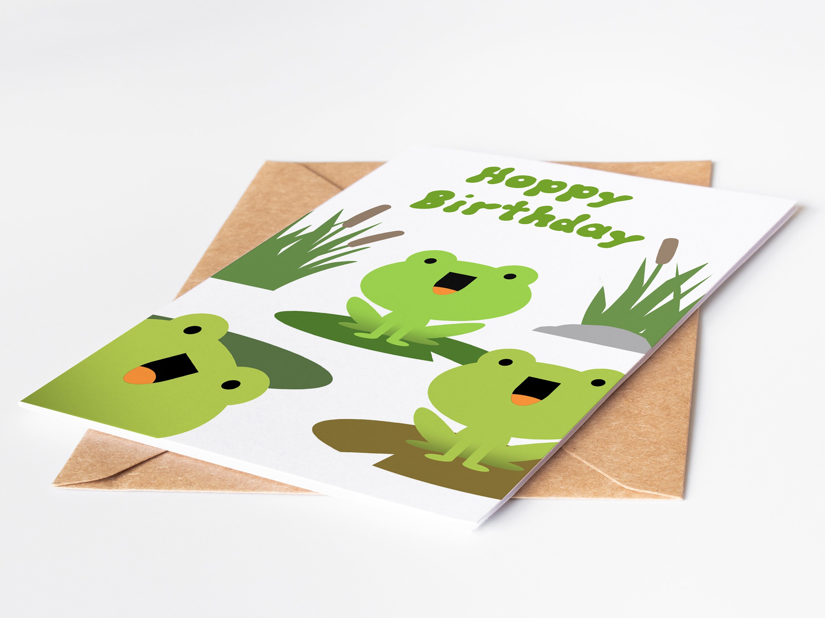 Printable Frog Birthday Card Digital Greeting Card Instant Download ...