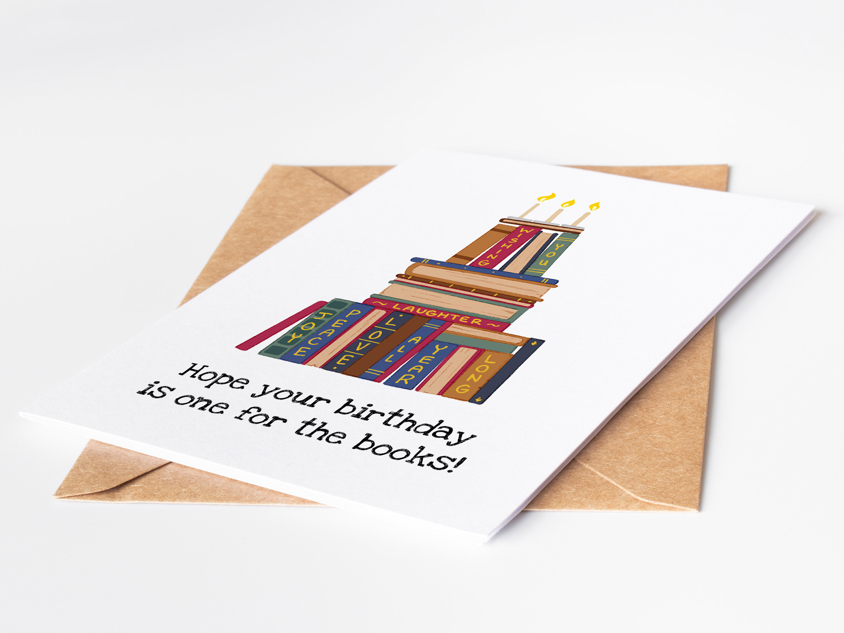 Printable Book Cake Birthday Card | Digital Greeting Card | Instant ...