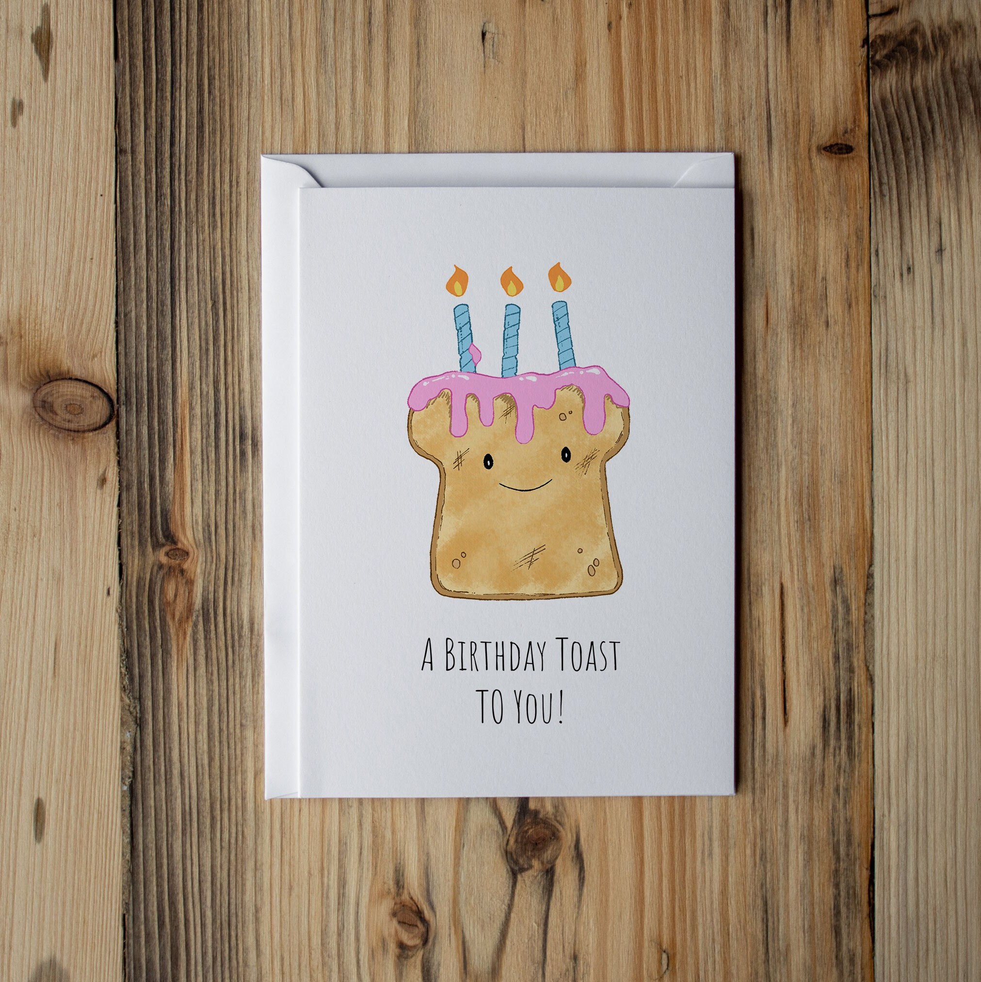 Printable Birthday Toast Card | Digital Greeting Card | Instant ...
