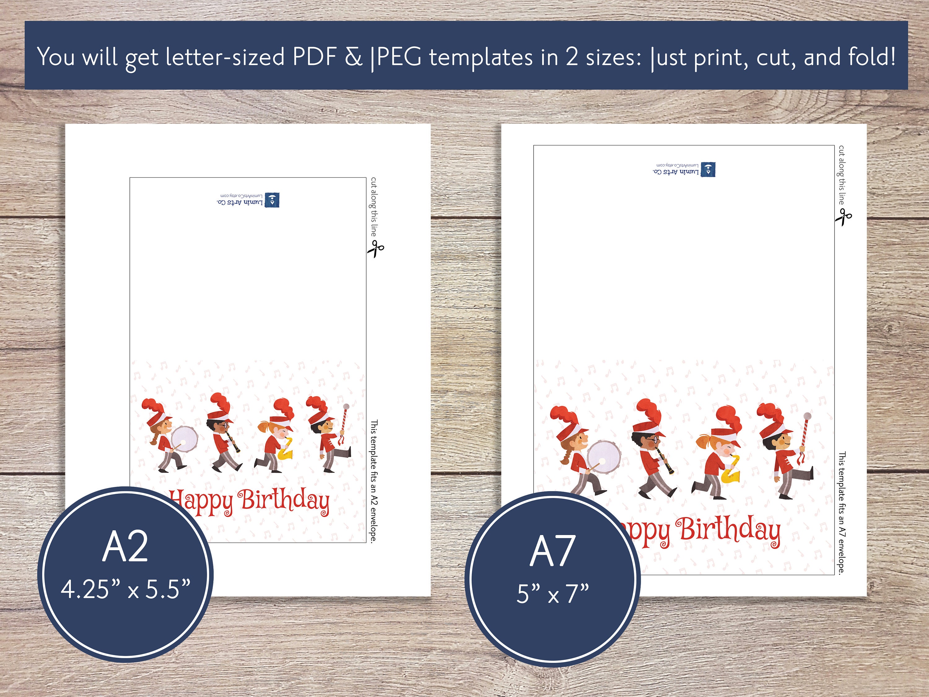 Printable Marching Band Musical Birthday Card | Digital Greeting Card ...