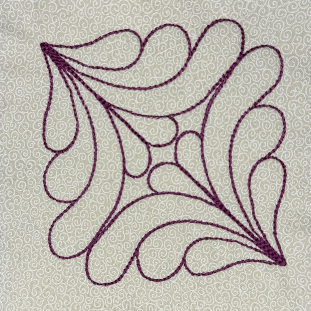 Traditional Style Feather Quilt Block Digital Block Quilt Block Pattern ...