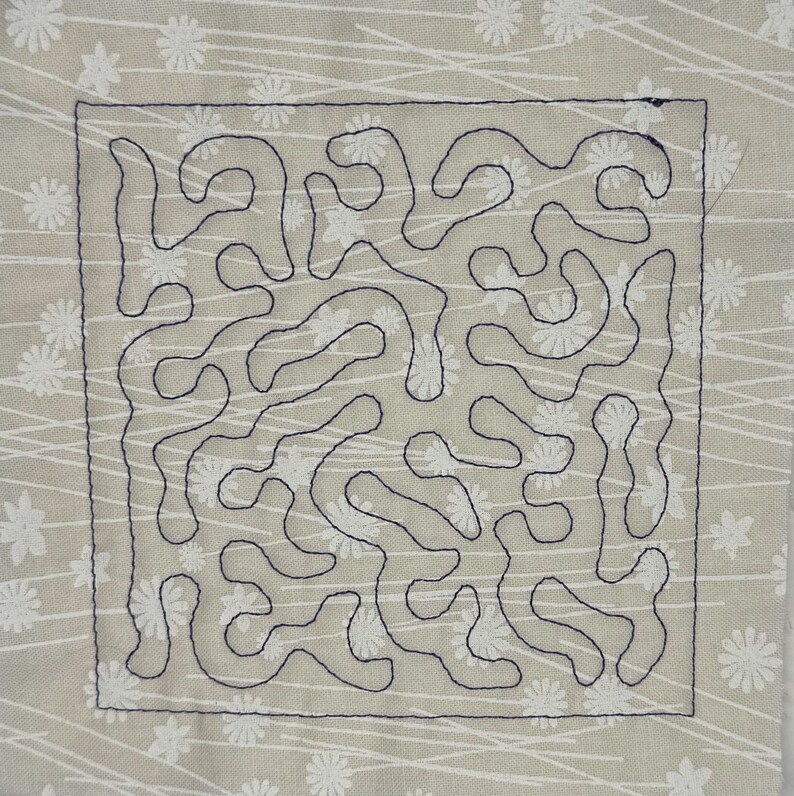 Traditional Stipple Style Quilt Digital Block Quilt Block Pattern ...