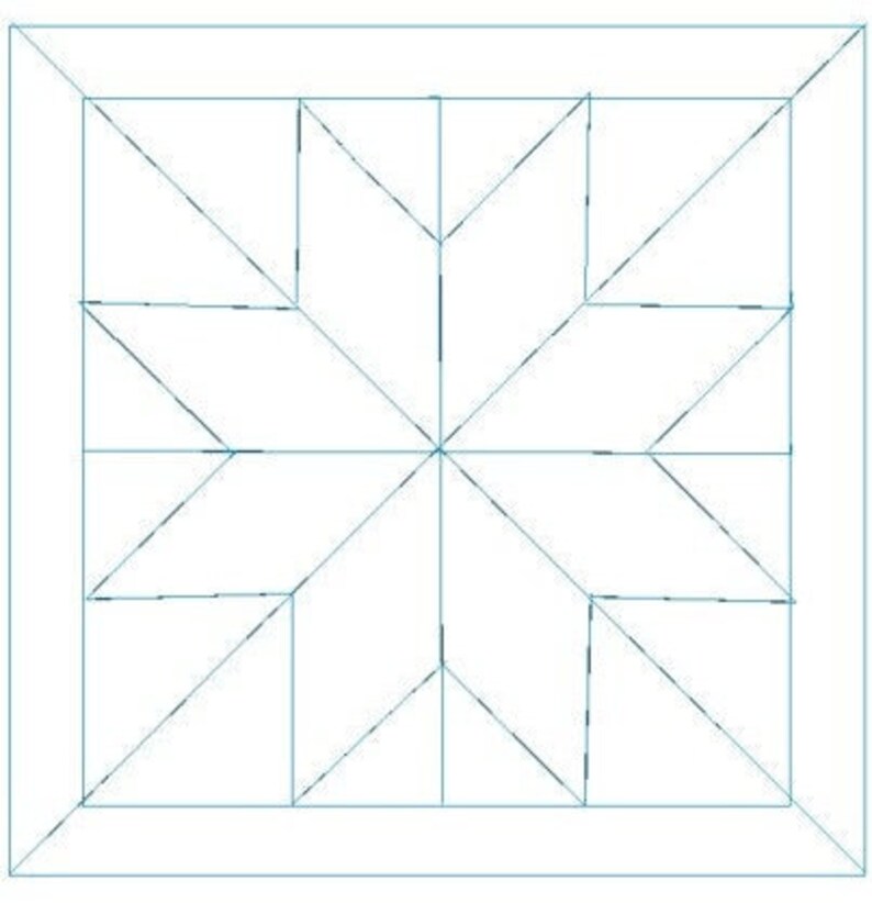 Traditional 8 Point Star Quilt Block Machine Embroidery Design - Etsy