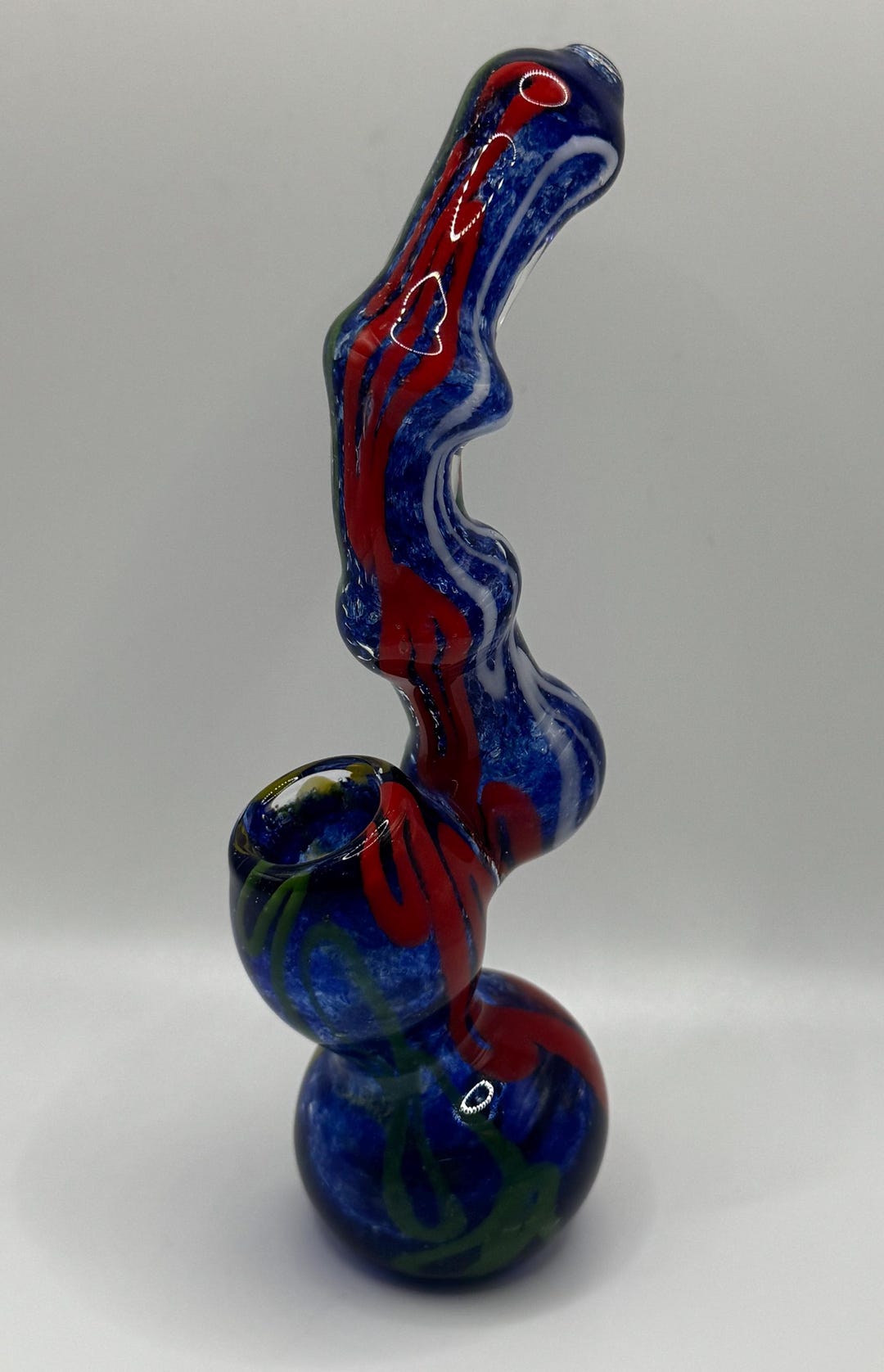 Large Muti-color Insde Out W/ Black Frit Hammer Style Glass Pipe ( 8 ...