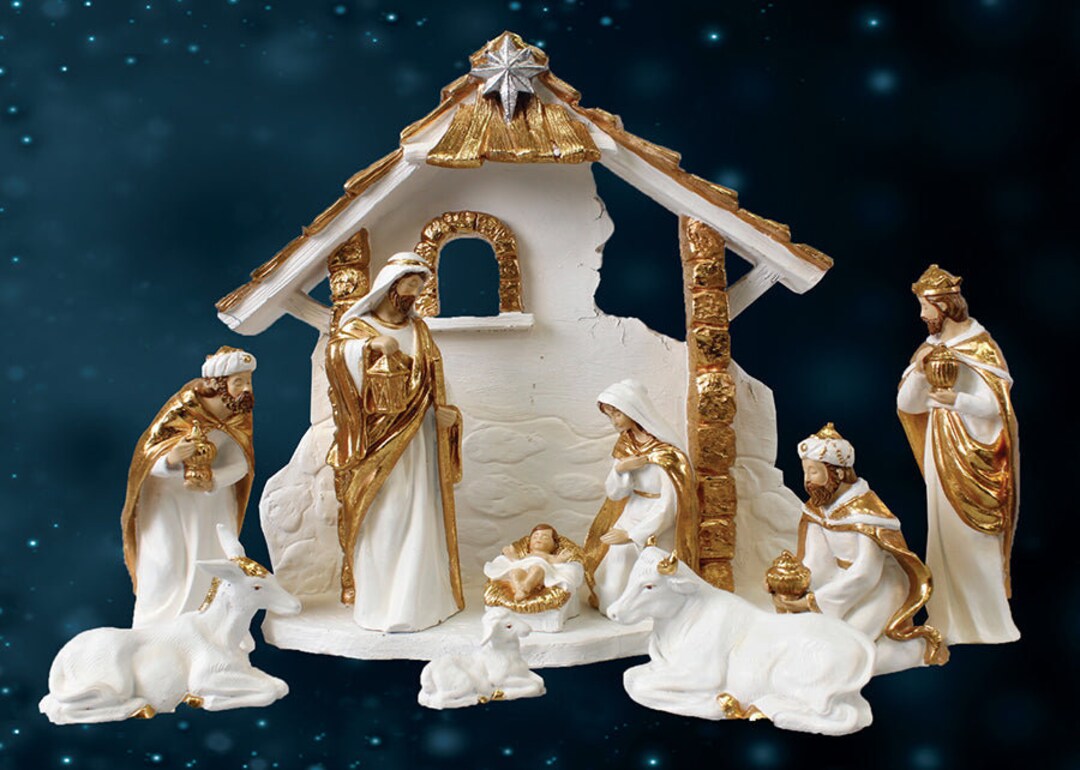 Resin Nativity Set 8 Inch - Etsy