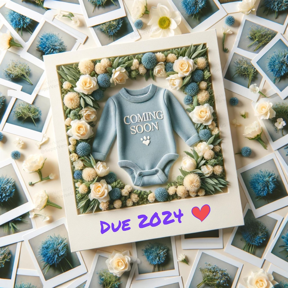 Baby Coming Soon Digital Pregnancy Announcement - Editable - Etsy