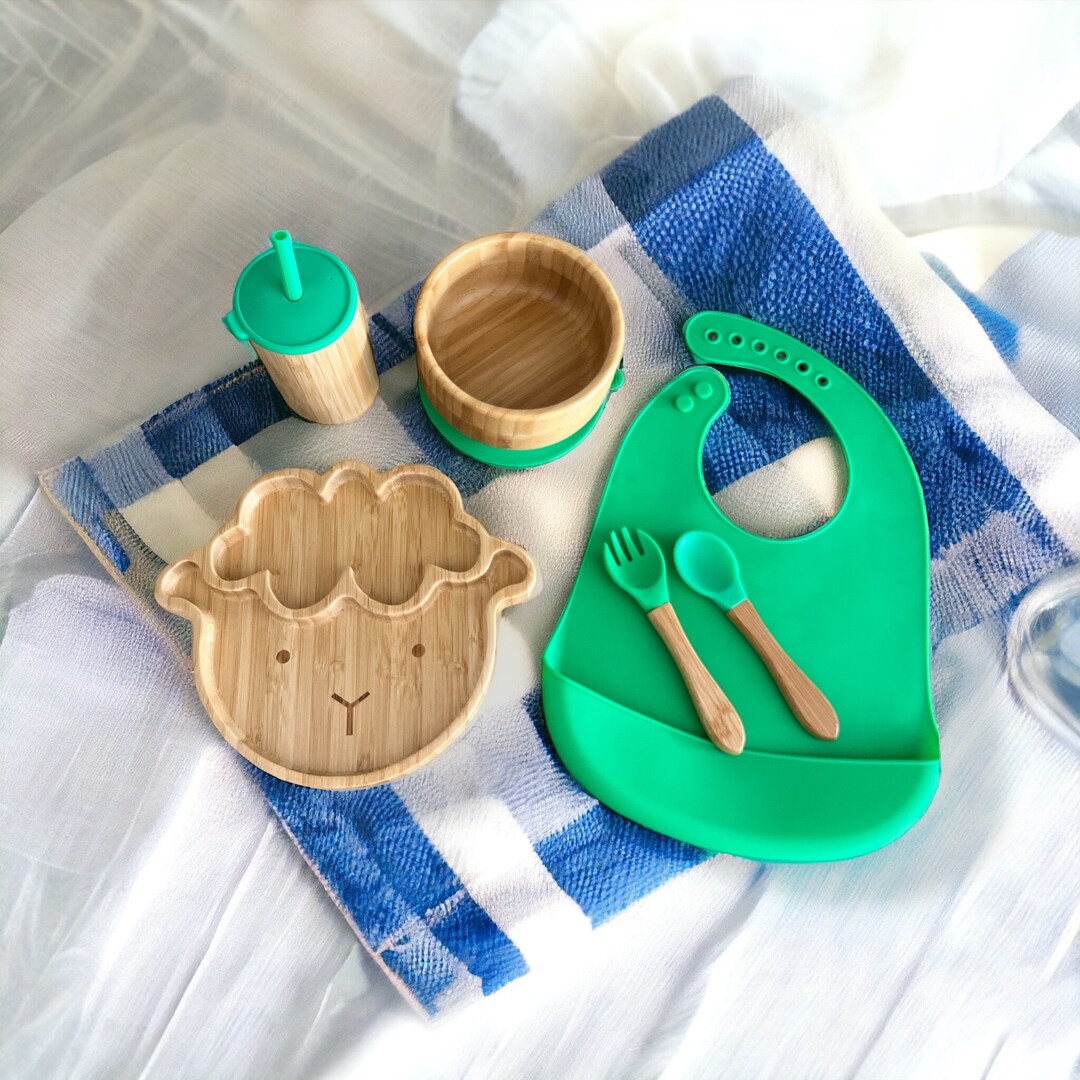 Bamboo Babies and Toddlers Personilized Feeding Set Baby Weaning Set ...