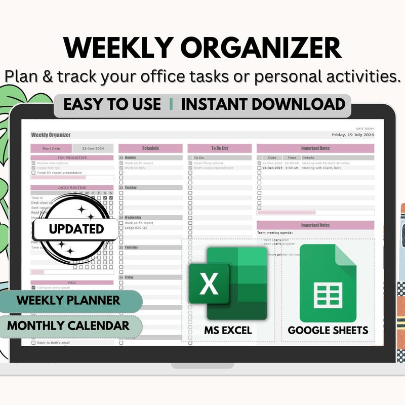 Planner Organizer - Etsy