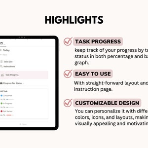 Task Tracker Notion, to Do List Notion Template, Task Management Notion ...