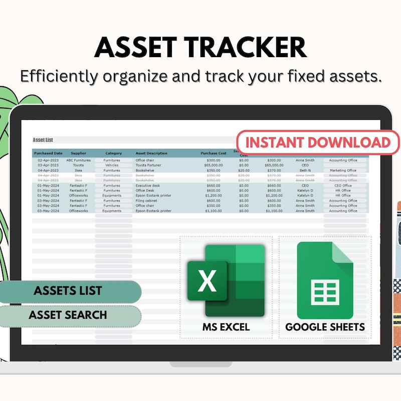 Digital Assets Tracker - Etsy
