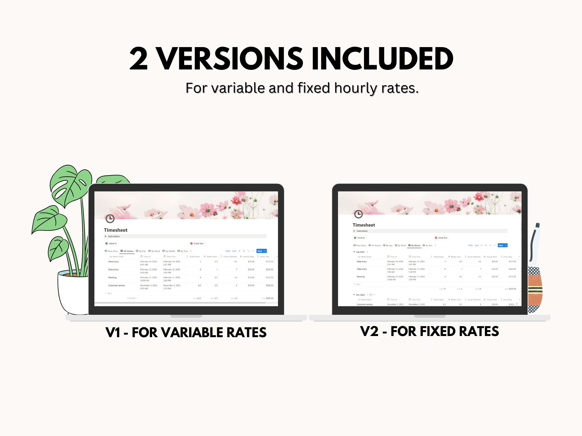 Automated Timesheet Notion Template, Weekly Timesheet, Clock in Clock ... Automated Timesheet Notion Template, Weekly Timesheet, Clock in Clock ...