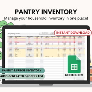 Pantry Fridge Inventory Tracker & Automatic Grocery List - Google ...