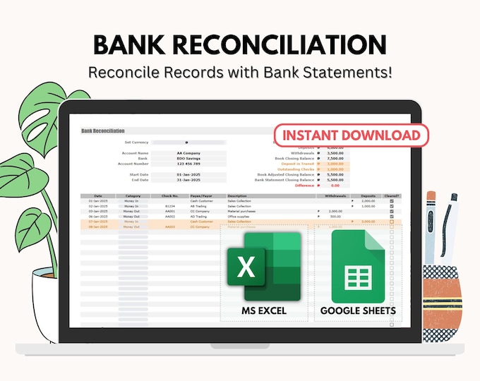 Invoice Spreadsheet Tracker and Generator for Excel and Google Sheets ...