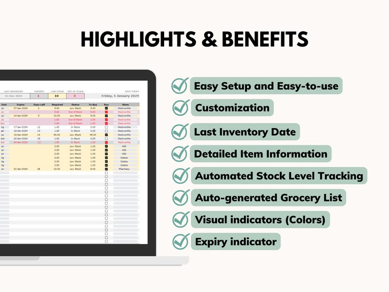Pantry Fridge Inventory Tracker & Automatic Grocery List - Google ...