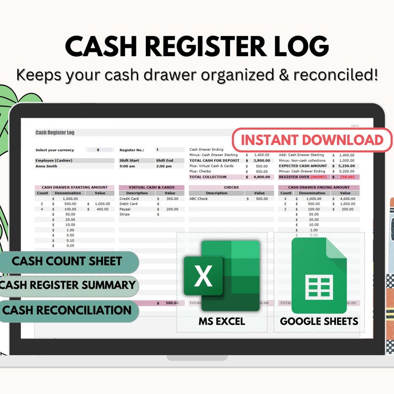 Safe Count Sheet - Etsy