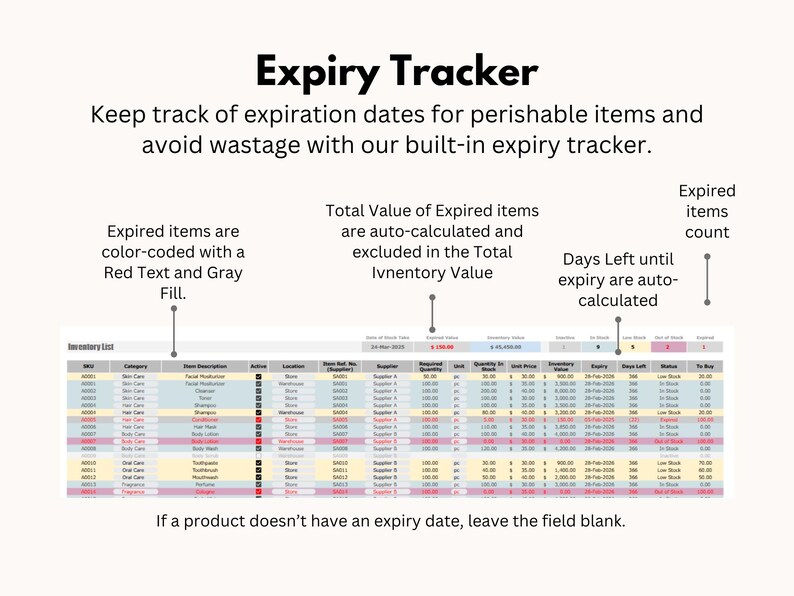 Inventory Tracker, Small Business Stock Management - Google Sheets ...
