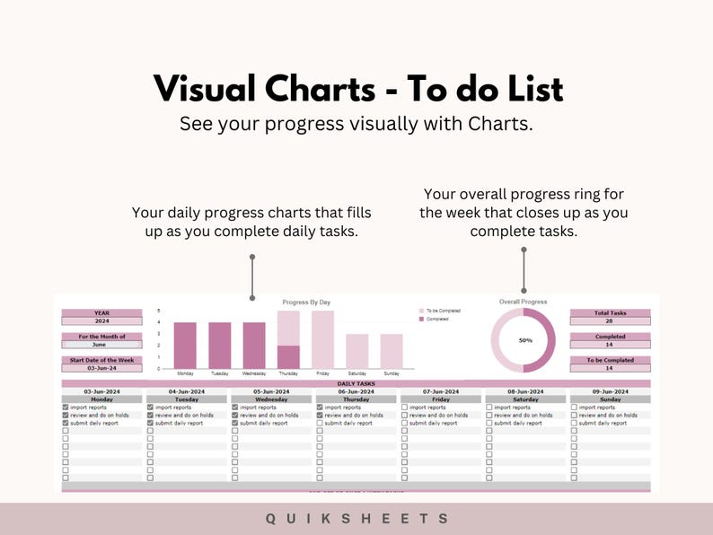 Weekly To-do List, Task Tracker - Google Sheets and Excel Templates ...