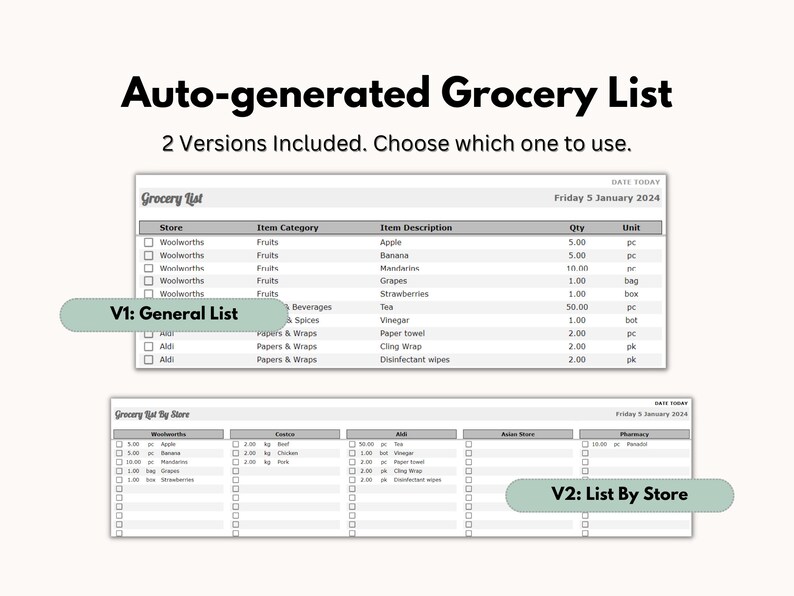 Pantry Inventory Tracker Spreadsheet Google Sheets Automatic Grocery ...