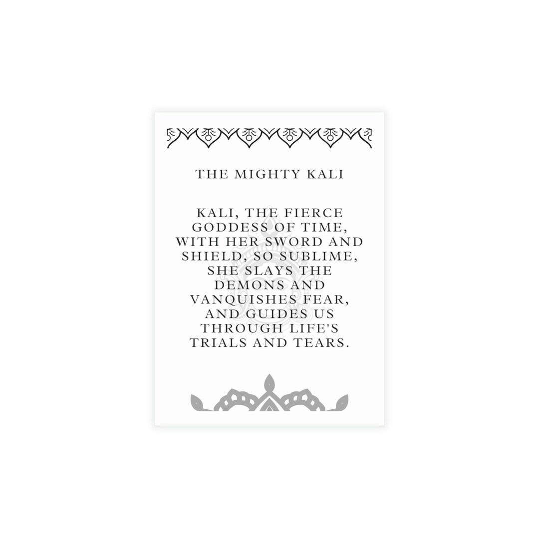 The Mighty Kali. Poetry. Greeting Card envelopes Included Set of 10 - Etsy