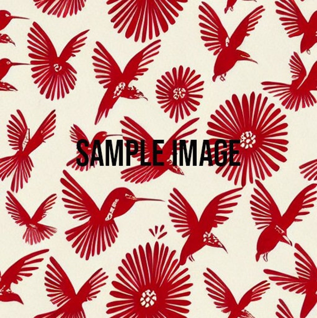 Red Hummingbird Seamless Pattern - Etsy