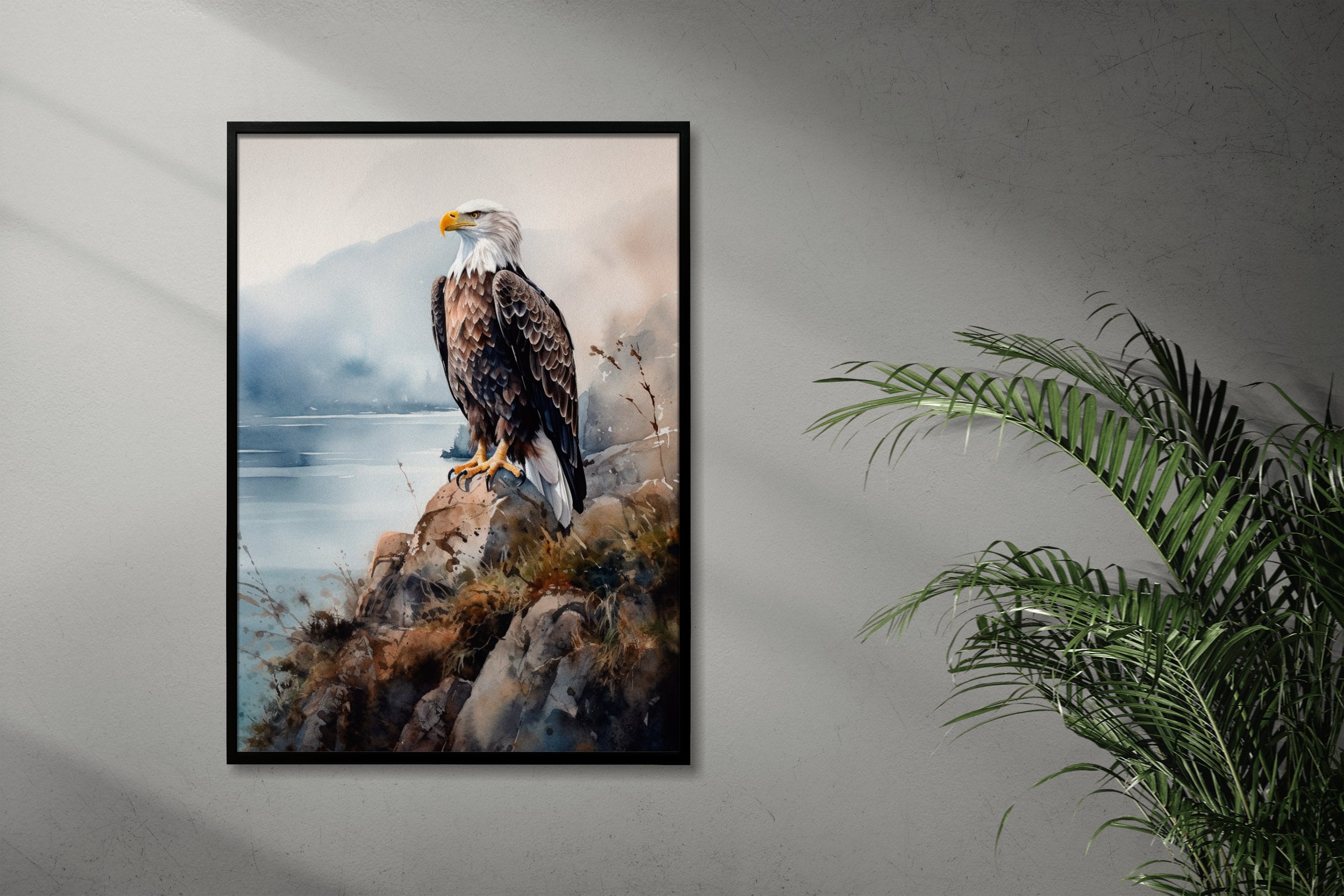 American Bald Eagle, Art, Watercolor, Nature, Wall Print, Digital ...