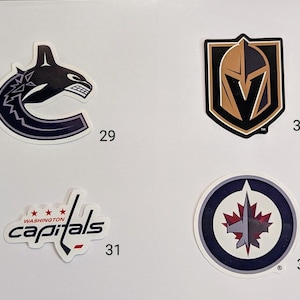NHL Team Stickers - All 32 Teams Available - Etsy