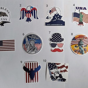 USA Patriotic Stickers (sold by Unit) - Etsy
