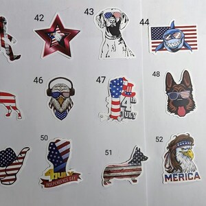 USA Patriotic Stickers (sold by Unit) - Etsy