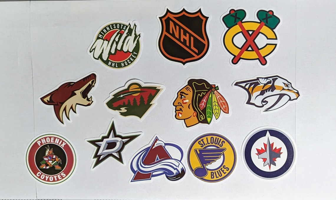 NHL Team Stickers (sold by Unit) - Etsy