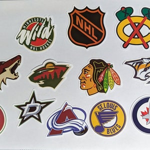 NHL Team Stickers (sold by Unit) - Etsy