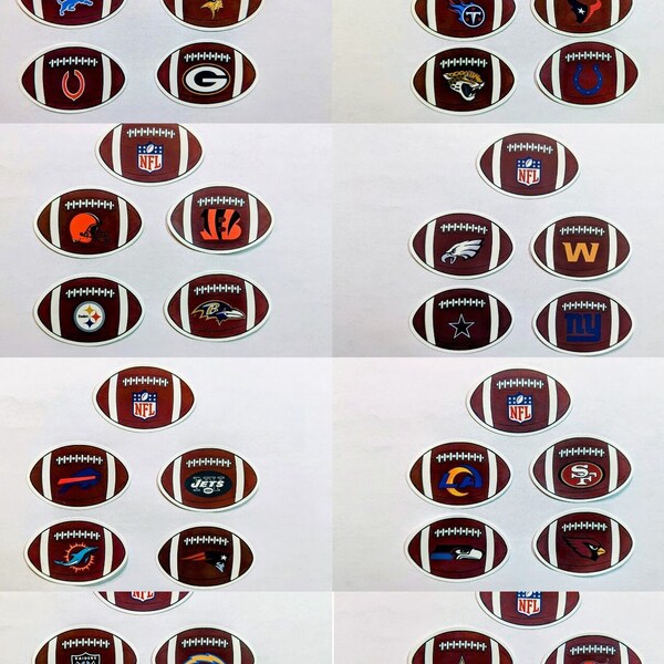 Nfl Stickers - Etsy