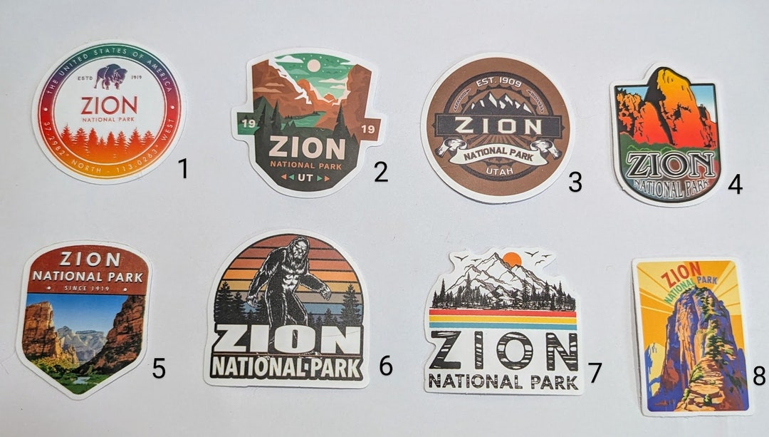 Zion National Park Stickers (sold by Unit) - Etsy