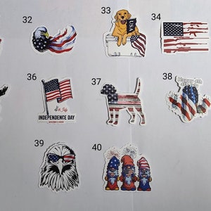 USA Patriotic Stickers (sold by Unit) - Etsy