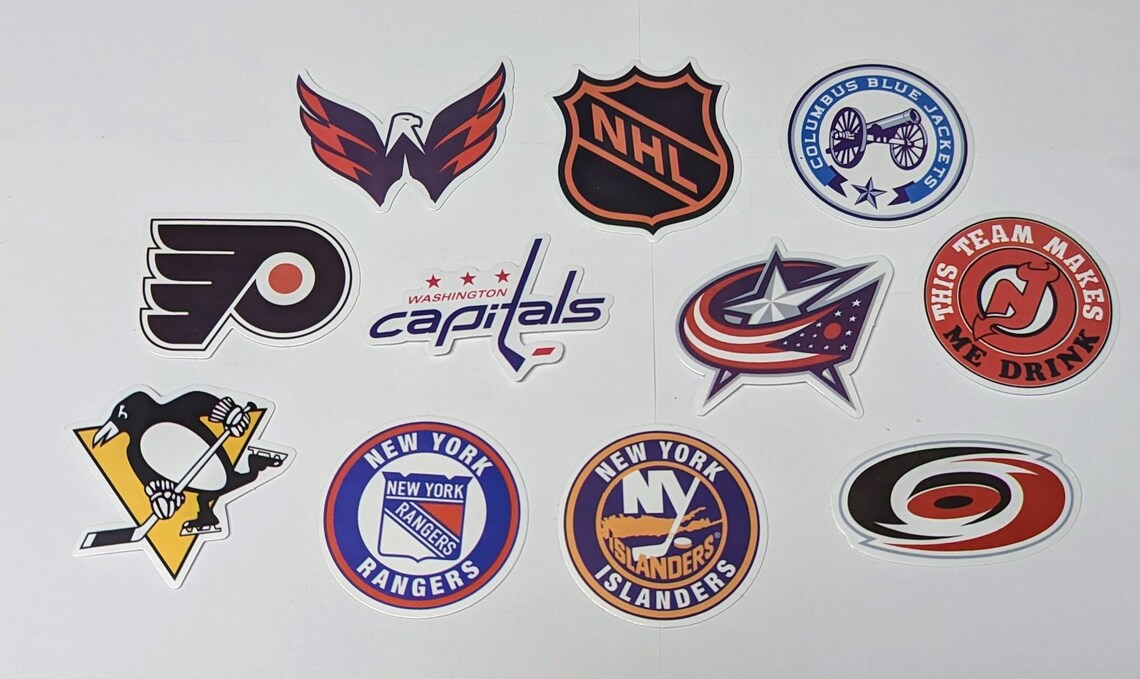 NHL Team Stickers (sold by Unit) - Etsy