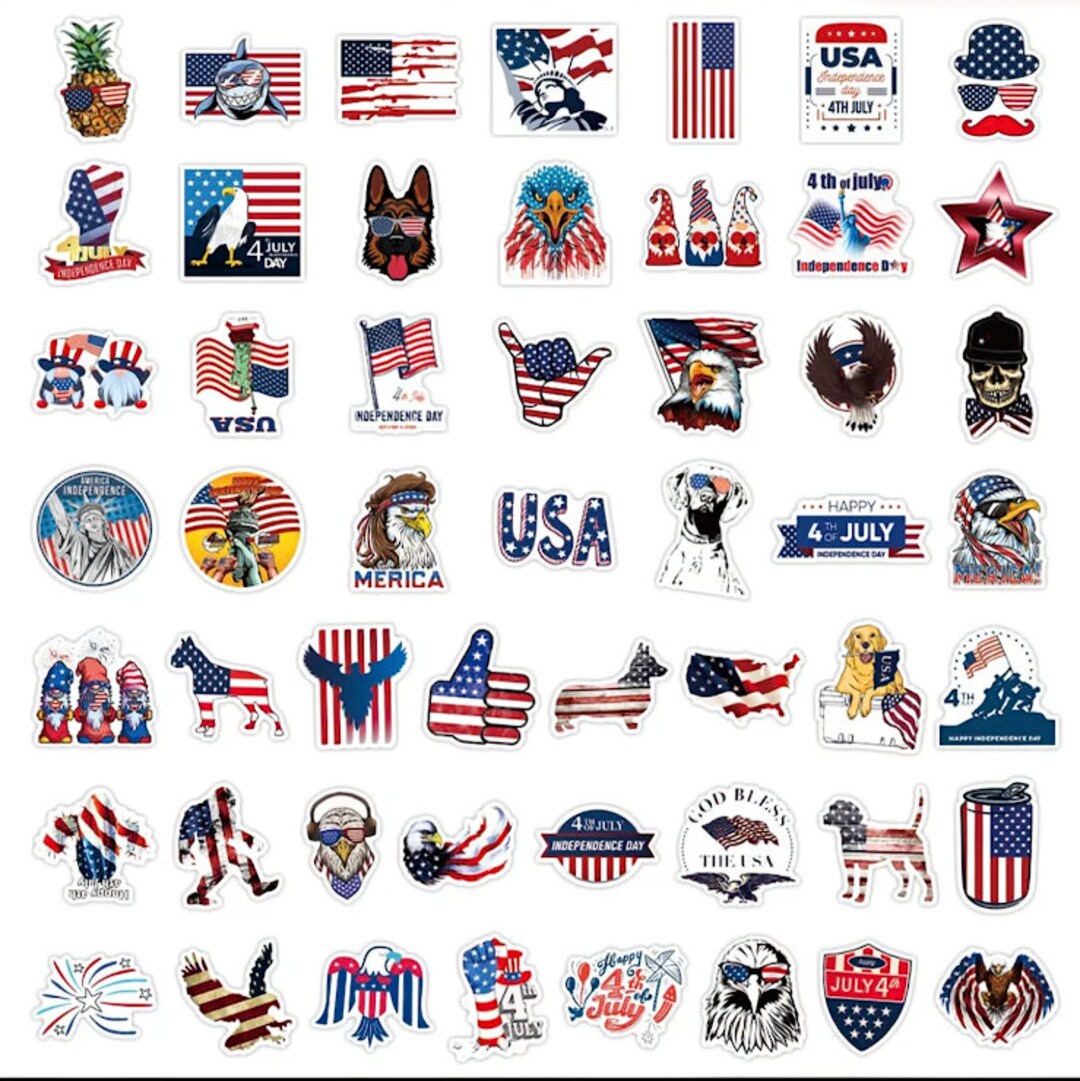 USA Patriotic Stickers (sold by Unit) - Etsy